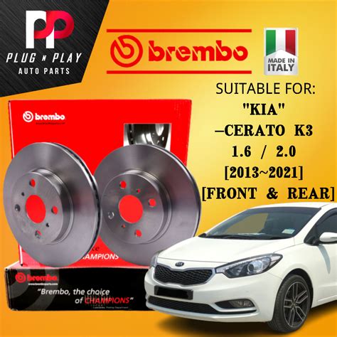 Brembo Kia Cerato K3 1 6 2 0 2013 2021 Front And Rear 100 Original