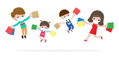 블랙 프라이데이 세일 이벤트 해피 패밀리 캐릭터 만화 쇼핑백 광고 포스터 배너 빅 할인 프로모션 컨셉 레드 배경 벡터