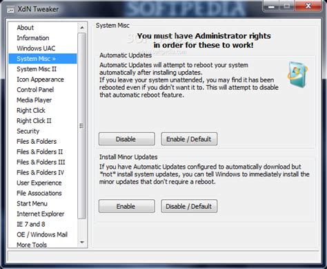 XdN Tweaker Download Softpedia