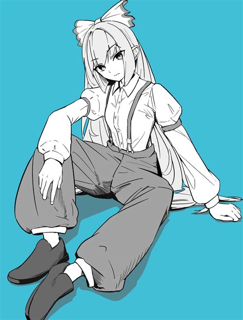 Fujiwara No Mokou Touhou Drawn By Yuuskehino Danbooru