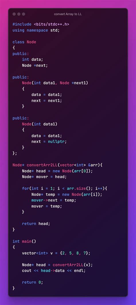 Day54 Of 100daycode Challenge Converting Arrays Into Linked Lists