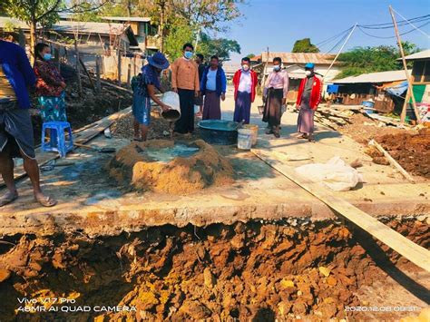 မြဝတီမြို့ အမှတ် ၃ ရပ်ကွက်ရှိ ညောင်ဦးဖီးလမ်းကွန်ကရစ်ခင်းခြင်း ၉၀ ရာခိုင