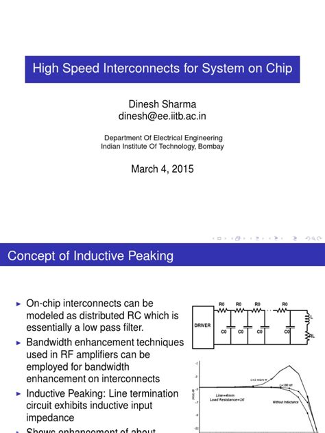Analysis Of High Speed Interconnect Techniques For System On Chip Applications Using Inductive