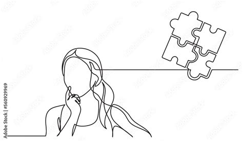 One Line Drawing Of Person Thinking Solving Problems Finding Solutions Drawing Diagram Png