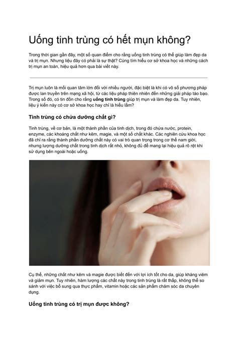 Ppt U Ng Tinh Tr Ng C H T M N Kh Ng Powerpoint Presentation Id