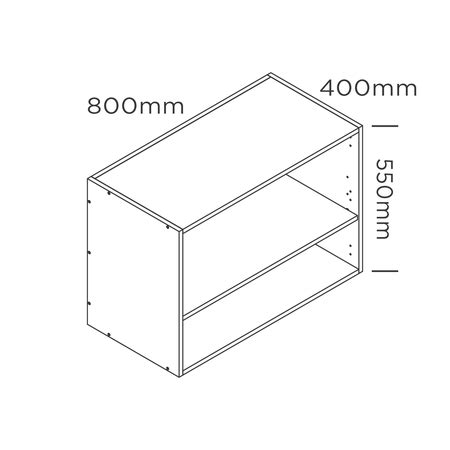 900mm Medium Wall Cabinet Kaboodle Kitchen