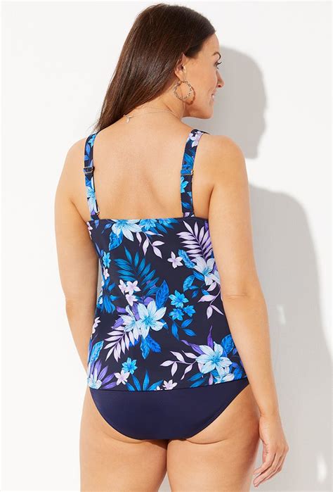 Plus Size Lagoon Flared Tankini Set