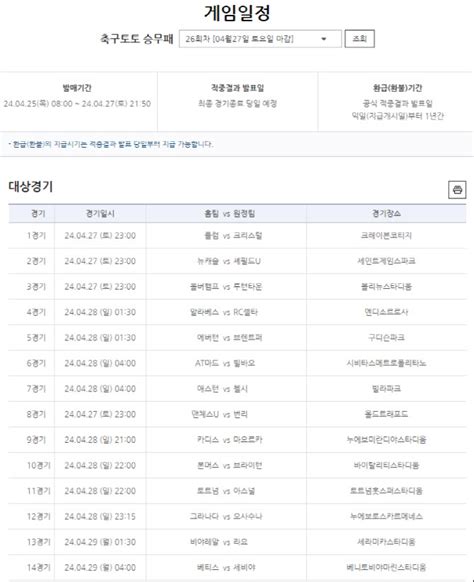 1등 적중금 환급 총 47억원” 축구토토 승무패 25회차 적중결과 발표