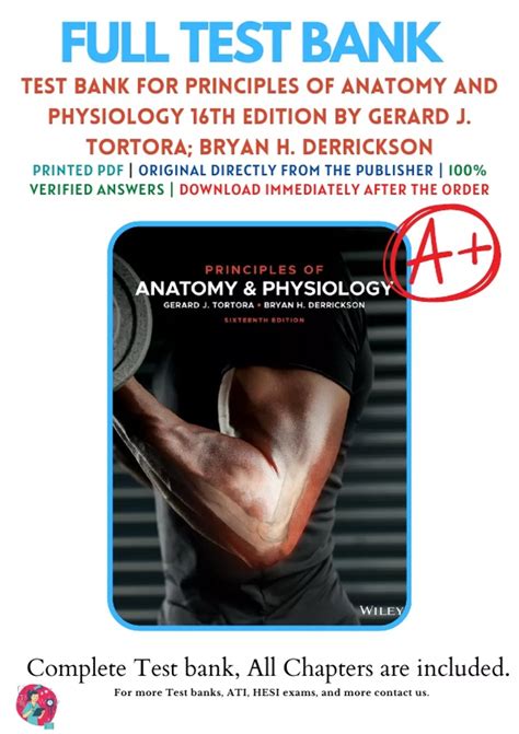 Test Bank Principles Of Anatomy And Physiology 16th Edition Tortora