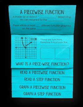 Piecewise Step Functions Foldable By Lisa Davenport TpT