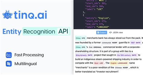 Named Entity Recognition Tinq Ai
