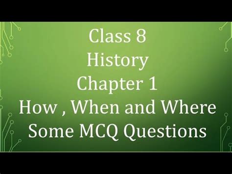 Class 8 Social Science History Chapter 1 How When And Where