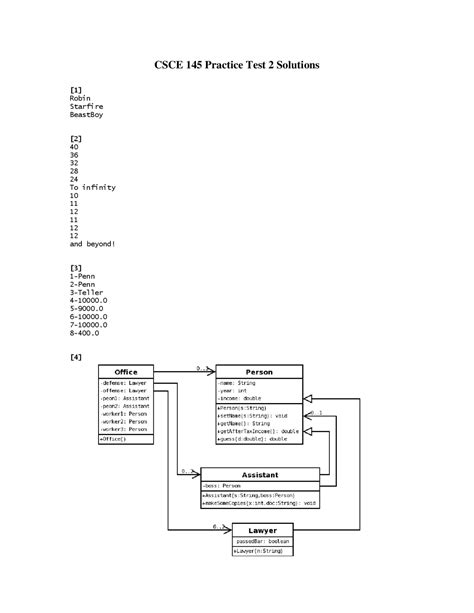Practice Test 2 Solutions Algorithmic Design I Csce 145 Docsity