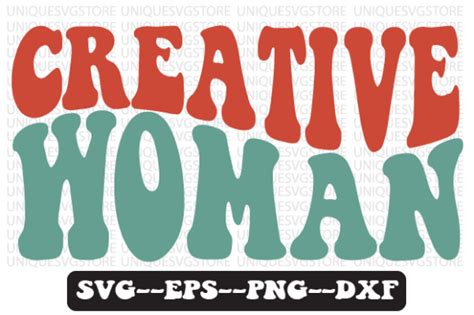 Creative Woman Painting Retro Wavy Svg Graphic By Uniquesvgstore