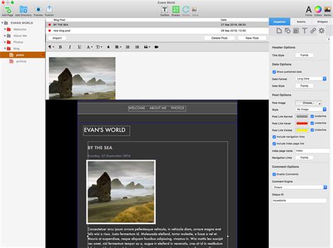 Everweb 20 Preview Importing Your Iweb Blog Entries Website