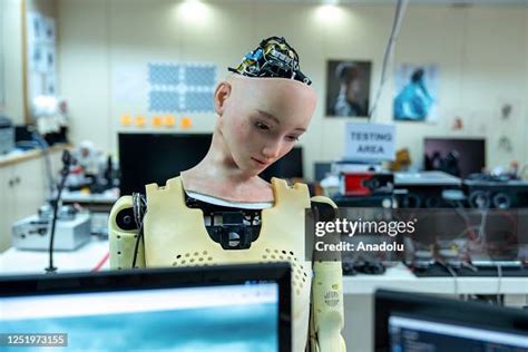 A Human Like Robot Is Seen At Hanson Robotics A Robotics And News Photo Getty Images