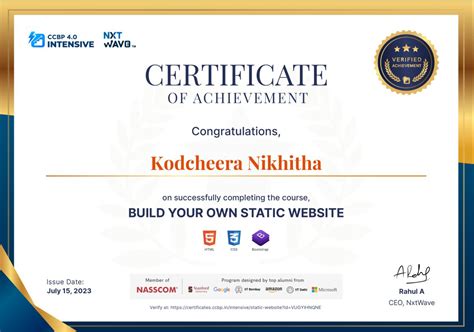 Nikhitha Chary On Linkedin Im Happy To Share That Ive Obtained A New Certification Build