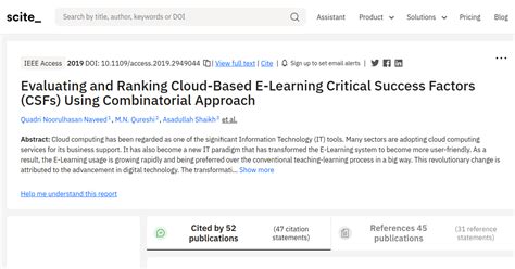Evaluating And Ranking Cloud Based E Learning Critical Success Factors Csfs Using