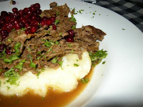 Sautéed Reindeer With Mashed Potatoes And Lingonberries Flickr