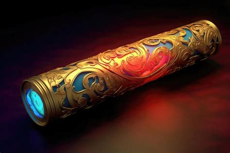 Premium Ai Image Illuminated Scroll With Golden Details And Vibrant Colors Generative Ai