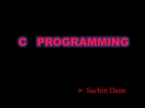 Notes Of C Programming 1st Unit Bca I Sem