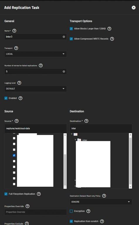 Replication Task Failed Problems On Replicated Pool Truenas Community