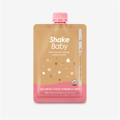 쉐이크베이비 쉐이크베이비 맛있는 단백질 쉐이크 다이어트 식단 식사대용 파우치 팩 곡물맛 40g X 1포 [원산지 상세설명에 표시] 위시버킷