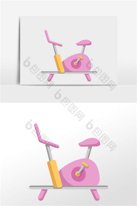 单车健身器材插画png下载 包图网