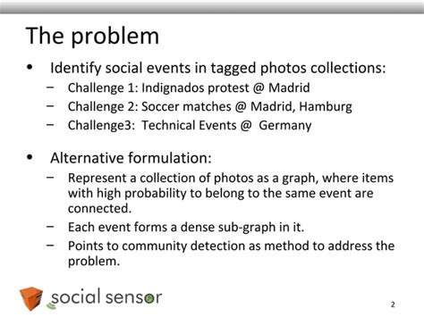 certh mediaeval 2012 social event detection task ppt