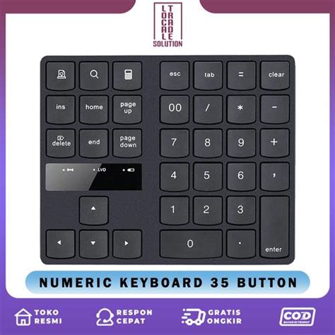 Jual Numeric Keyboard Angka 35 Buttons Wireles 2 4ghz Numpad Multimedia Numeric Wired
