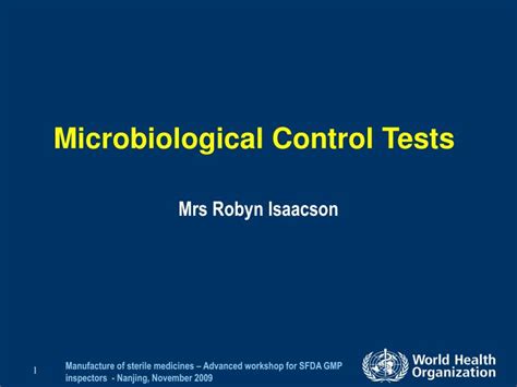 PPT Microbiological Control Tests PowerPoint Presentation Free Download ID 1269178