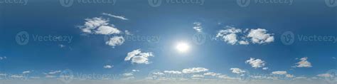 Seamless Cloudy Blue Sky Hdri 360 Panorama View With Zenith And
