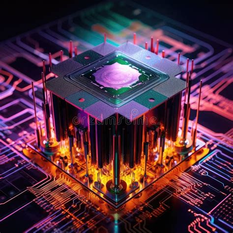 Computing And Quantum Technology Generative Ai Stock Illustration Illustration Of Sensing