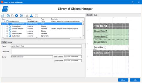 Library Of Objects Manager