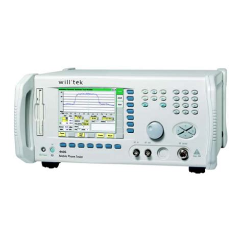 Willtek 4400 Mobile Phone Tester Series User Manual Pdf Download