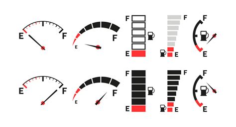Car Fuel Tank Indicator With Gas Gauge Of Fuel Dial Of Measurement