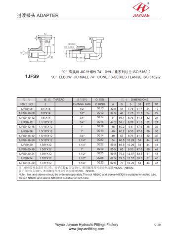 China Custom SAE Code 62 Flange Elbow JIC Adapter Manufacturers Suppliers Stainless Steel SAE