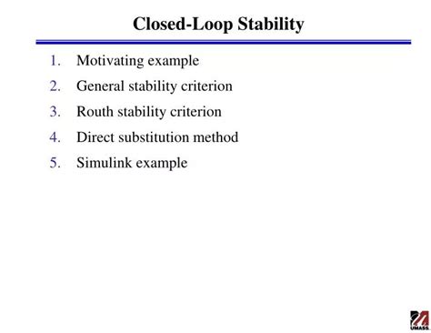 PPT Closed Loop Stability PowerPoint Presentation Free Download ID 3217644