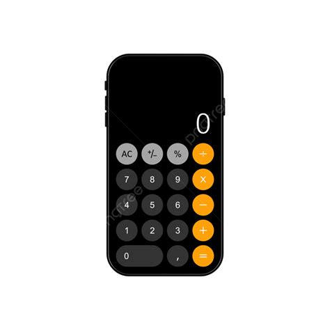 Calculating Clipart Vector Calculator In Smartphone App Calculate App Electronic Button Png