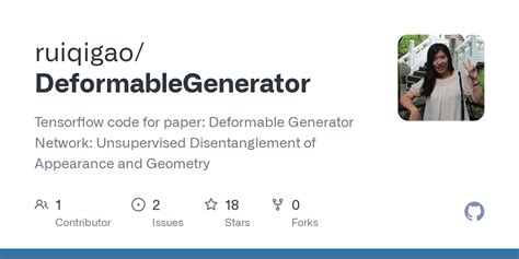 Github Ruiqigaodeformablegenerator Tensorflow Code For Paper Deformable Generator Network