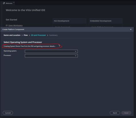 Vitis Unified Ide Cannot Create New Platform Component From Xsa Hangs