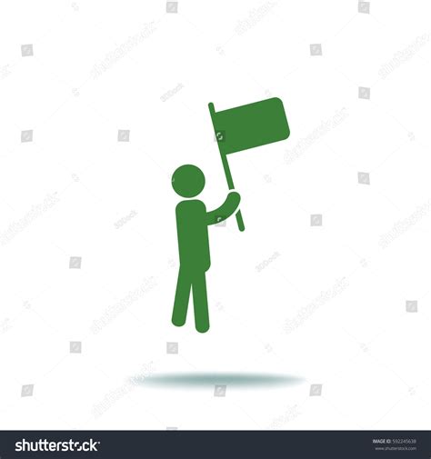 Man Flag Icon Stock Vector Royalty Free 592245638 Shutterstock