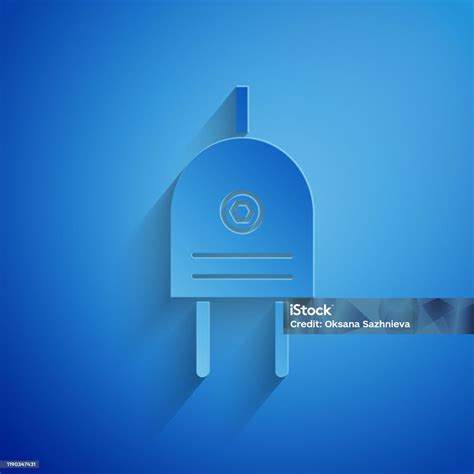 파란색 배경에 격리 된 종이 잘라 전기 플러그 아이콘 연결 및 전기의 분리의 개념 종이 아트 스타일입니다 벡터 일러스트레이션 개념에 대한 스톡 벡터 아트 및 기타 이미지