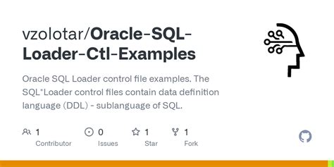 Github Vzolotar Oracle Sql Loader Ctl Examples Oracle Sql Loader Control File Examples The