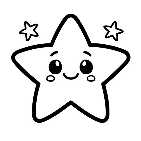 Dibujo De Estrella Para Colorear Sencillo Para Escuela Primaria Y