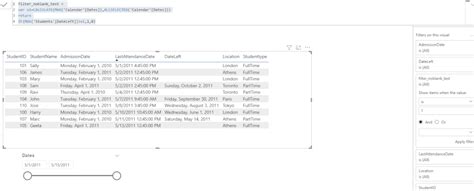 Solved How To Filter And Exclude Rows Based On Date Slice