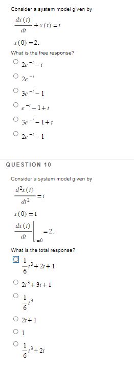 Solved Consider A System Model Given By Chegg Com