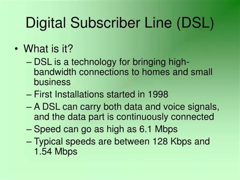 Ppt Digital Subscriber Line Dsl Powerpoint Presentation Free Download Id5027378
