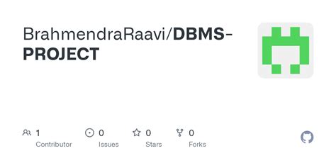 Github Brahmendraraavidbms Project