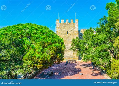 Interior Of The Saint George Castle In Lisbon Portugal Stock Image